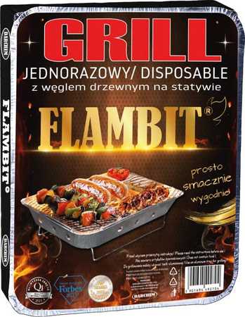 GRILL jednorazowy z węglem drzewnym na statywie | Dom i ogród ...