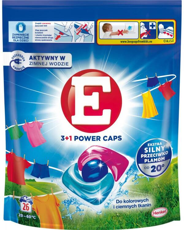 E Kapsułki do prania kolorowych i ciemnych tkanin Maksymalna świeżość | Utrzymanie czystości ...